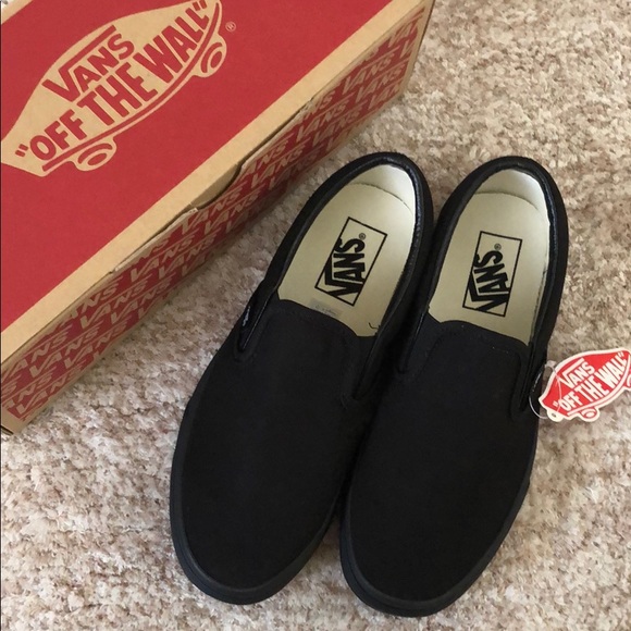 Vans | Shoes | Vans All Black Slip On | Poshmark